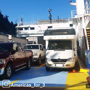 Transporte marítimo (shipping) de nuestra autocaravana • Americas for 3